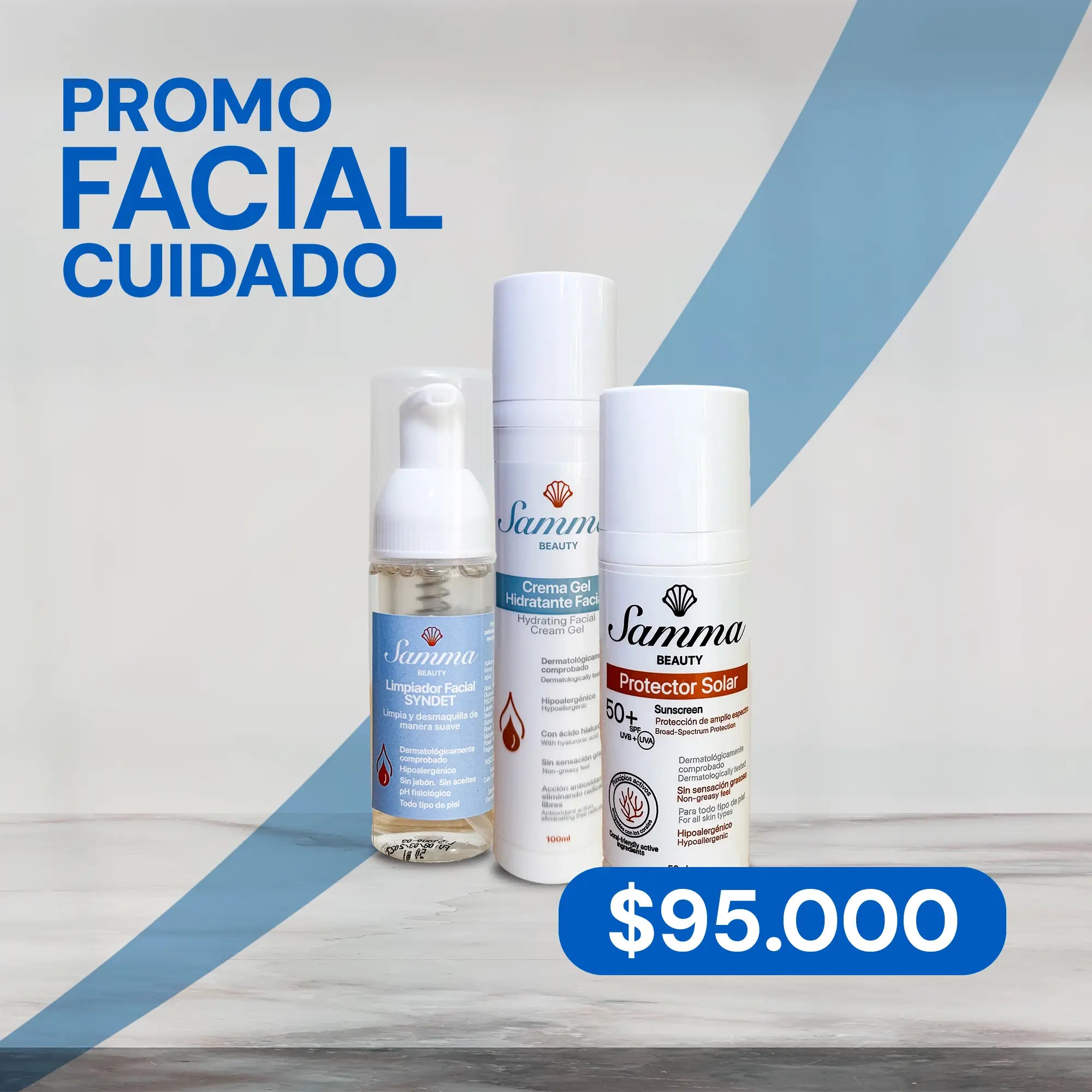 Promo Facial Cuidado 2 - Kit Protección Solar Samma Beauty – Cory